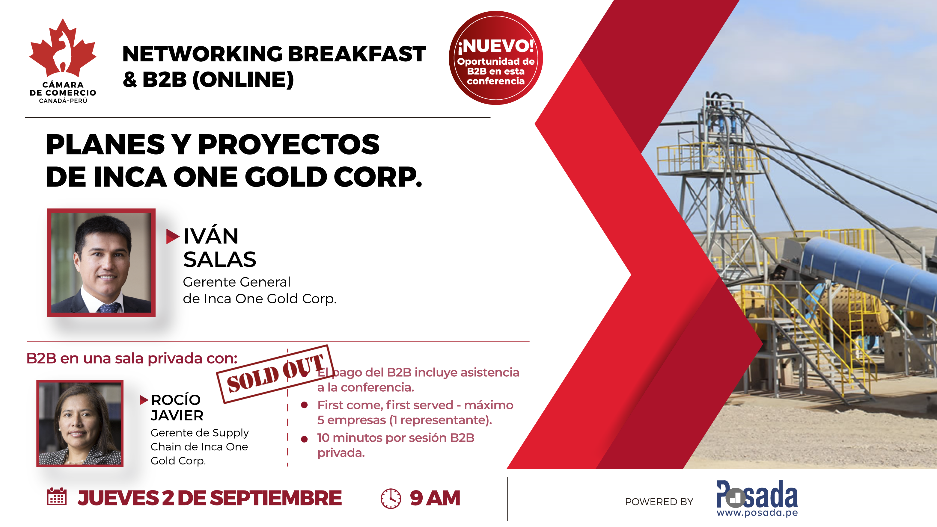 PLANES Y PROYECTOS DE INCA ONE GOLD CORP. | Cámara de comercio Canadá-Perú