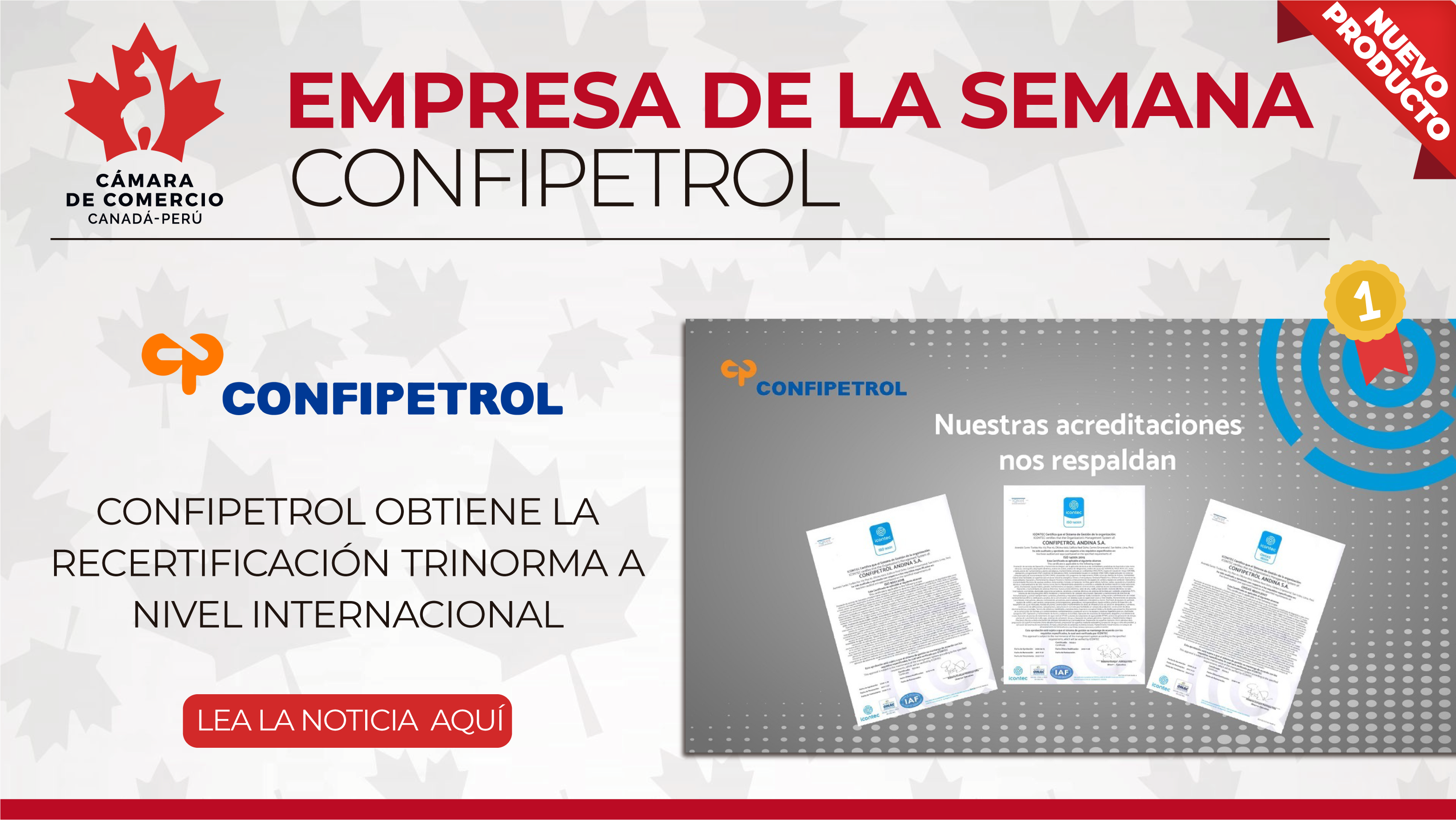CONFIPETROL OBTIENE LA RECERTIFICACIÓN TRINORMA A NIVEL INTERNACIONAL ...