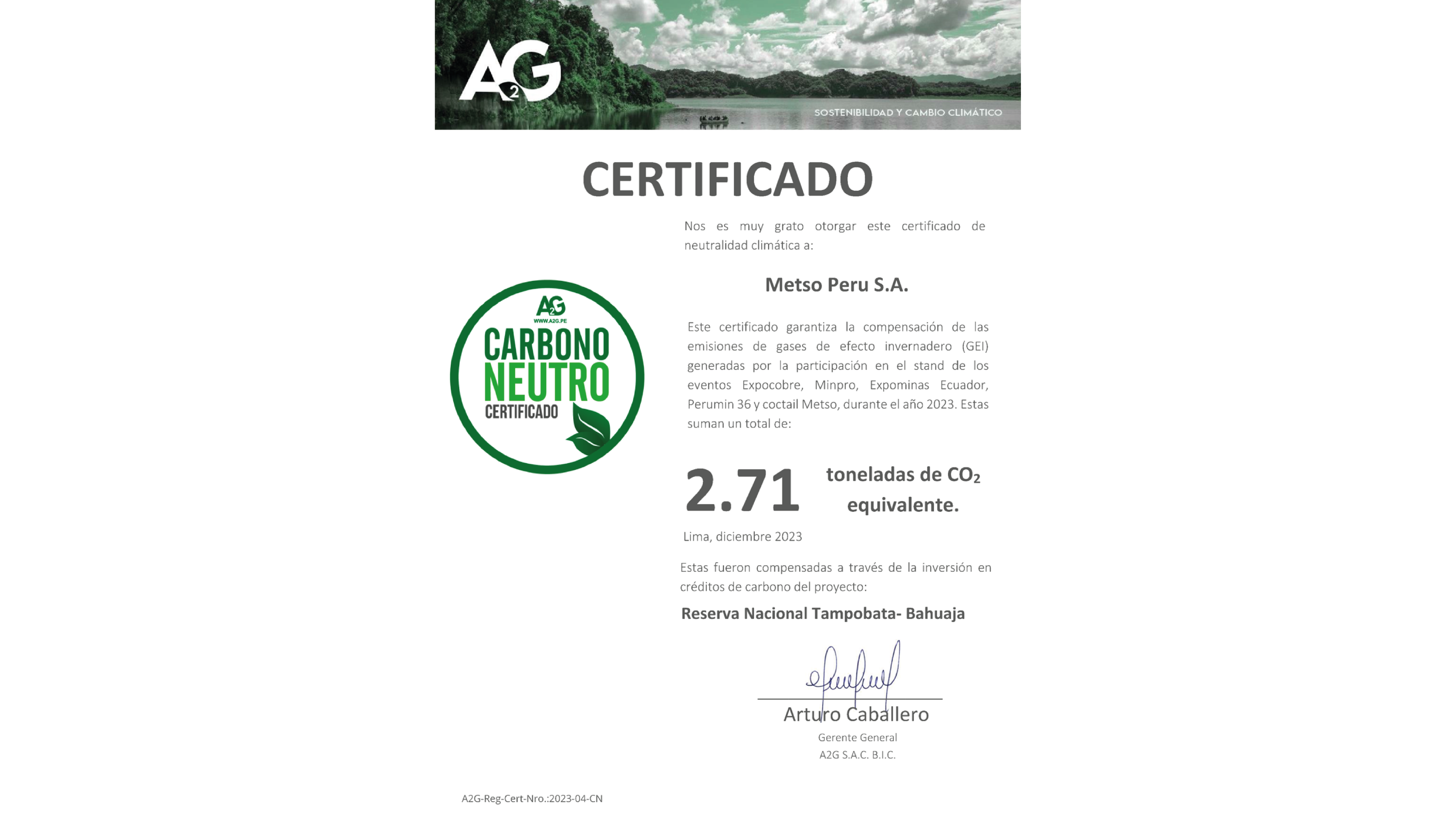 Metso compensó sus emisiones de CO2 en los eventos realizados en Perú y ...