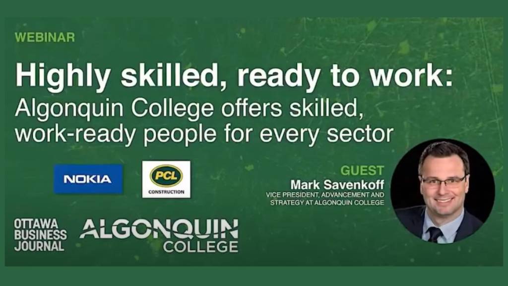 Algonquin College conversa con Ottawa Business Journal sobre la entrega ...